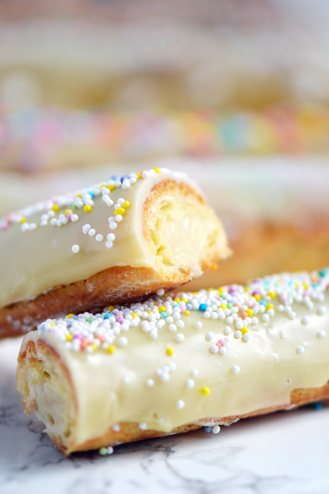 Cake Batter Éclairs